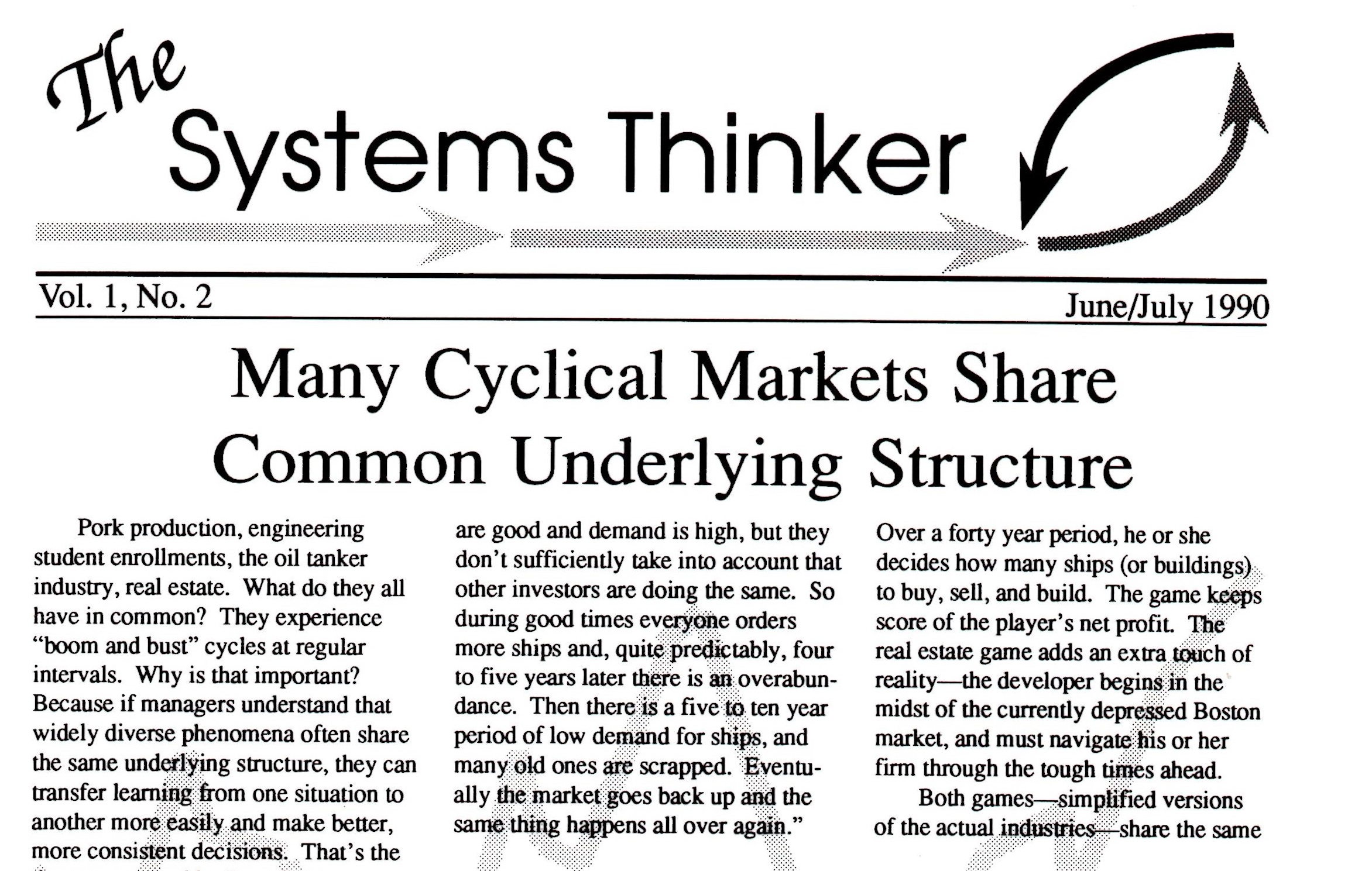 The Systems Thinker Many Cyclical Markets Share Common Underlying